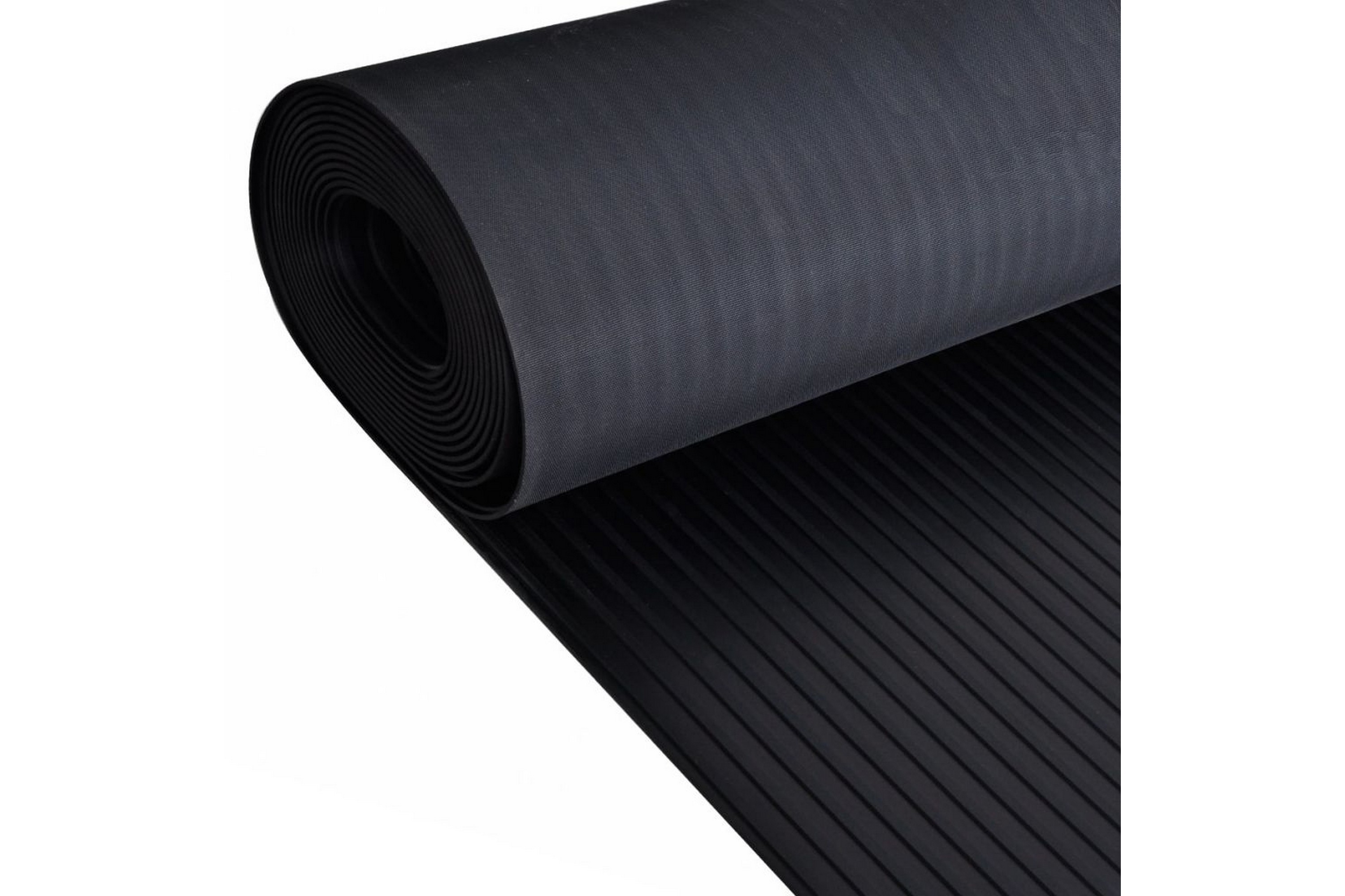 Be Basic Luistamaton kumimatto 2 x 1 m Leveä raitakuvio Musta - Talo ...