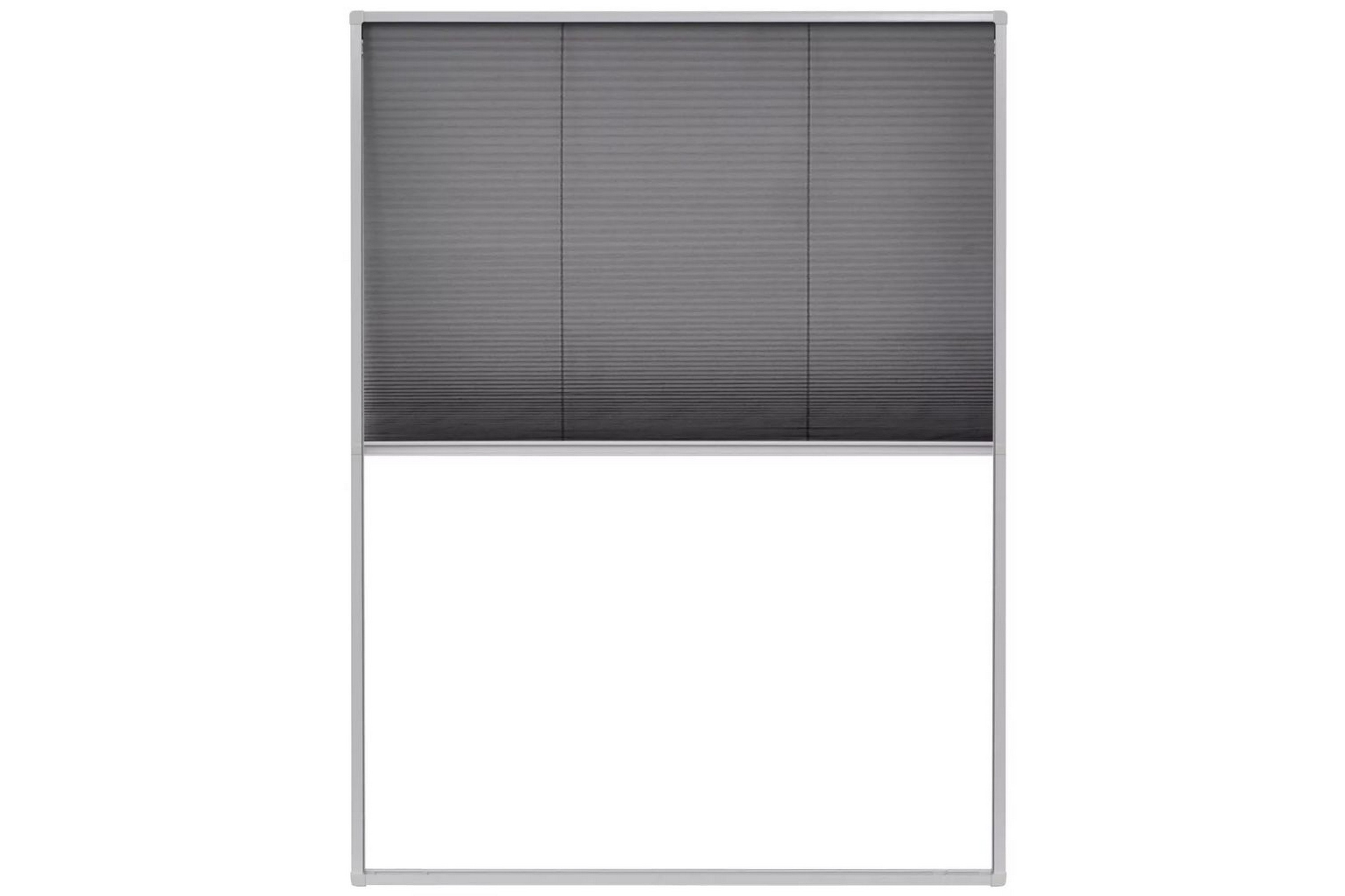 Be Basic Plisserat insektsnät för fönster 60x80 cm aluminium Svart - Trädgård & spabad - Trademax