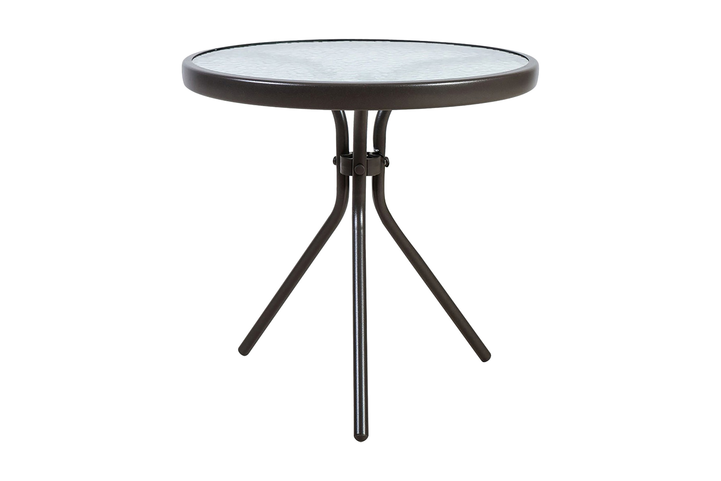 Dublin Runt Cafébord och Bistrobord Utomhus 50 cm Glas Brun - Utemöbler ...