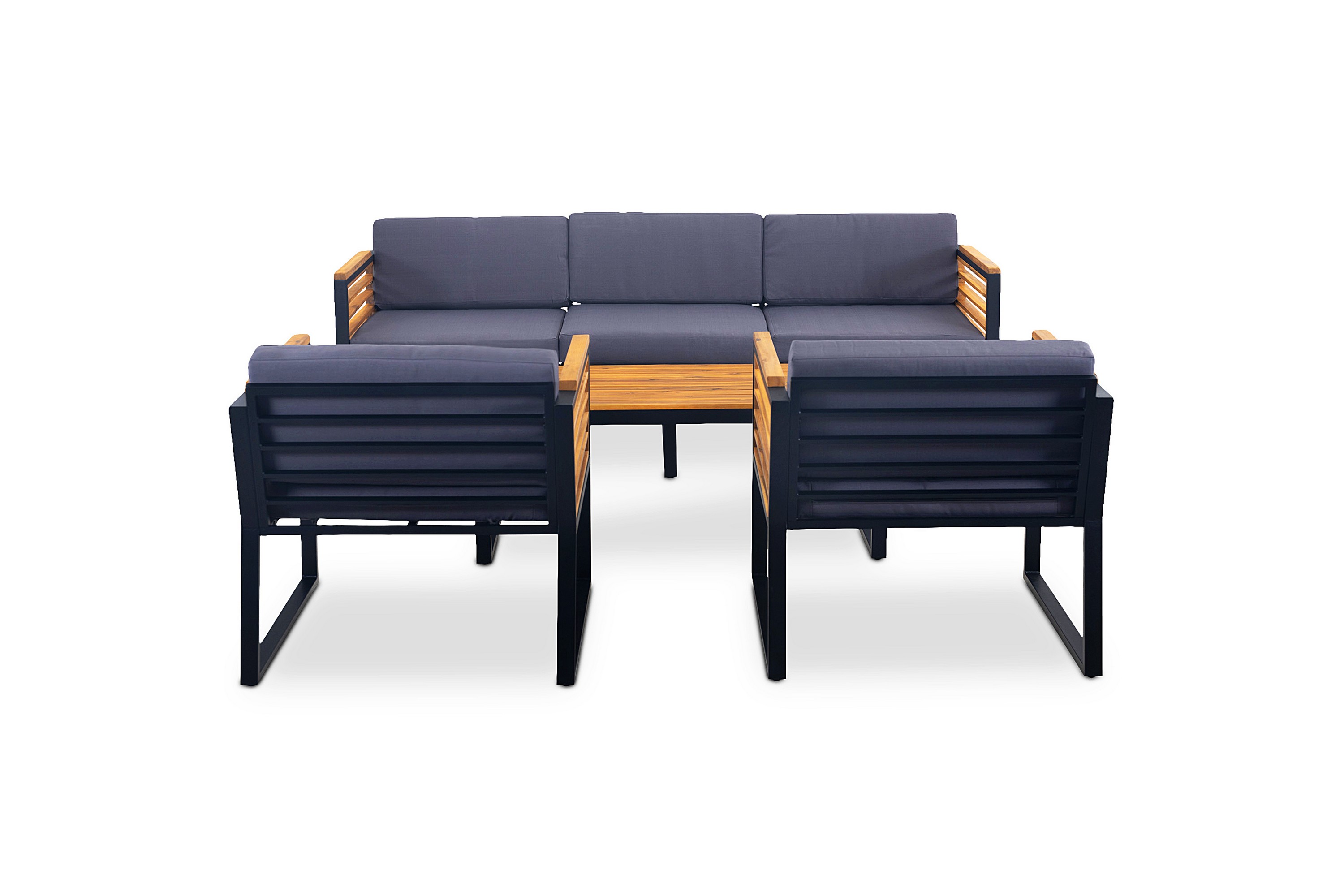 Duvholmen Loungegrupp Utomhus 5-sits Brun Lyfco - Utemöbler - Trademax