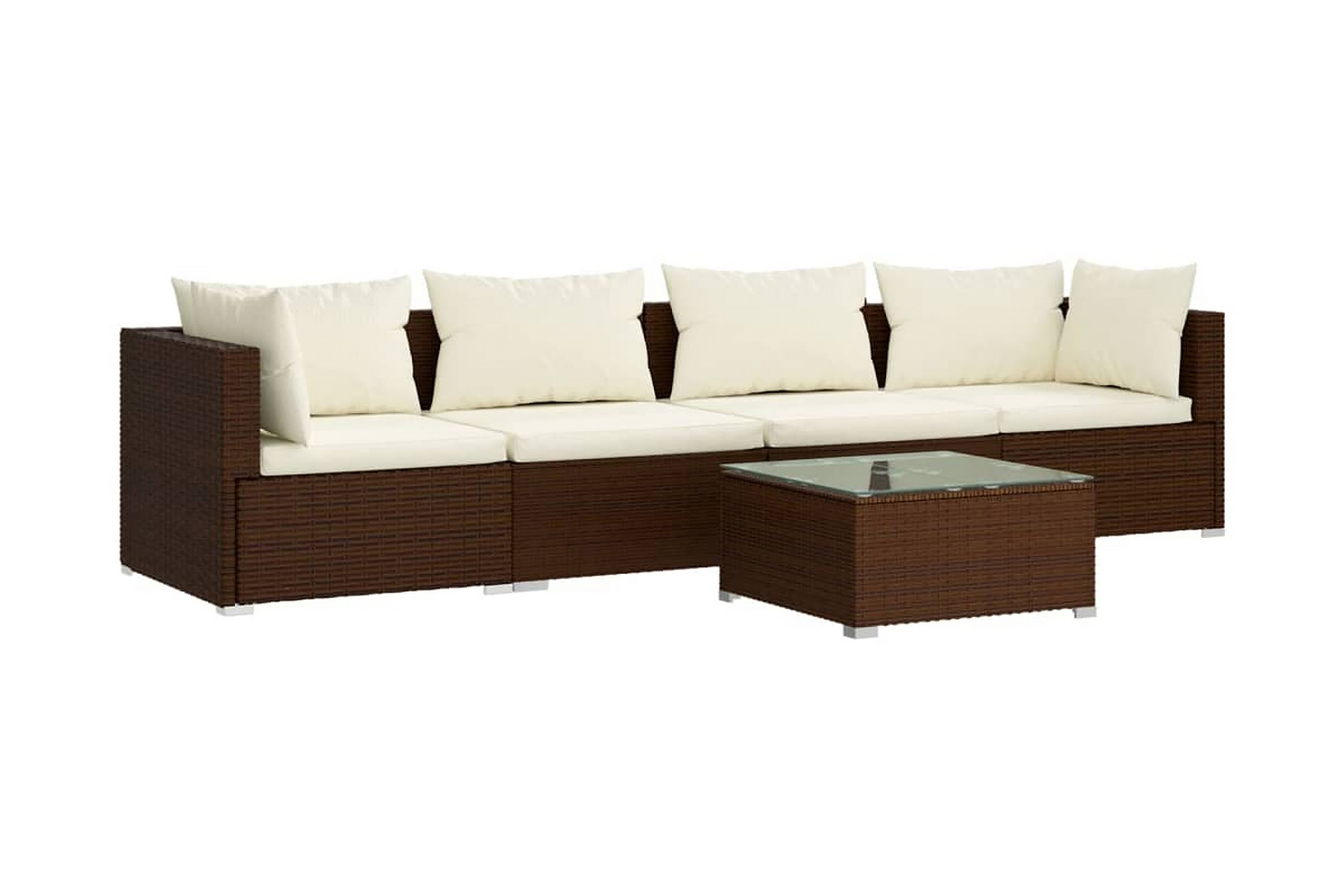 Be Basic Loungegrupp Utomhus för trädgården med dynor 5 delar ...