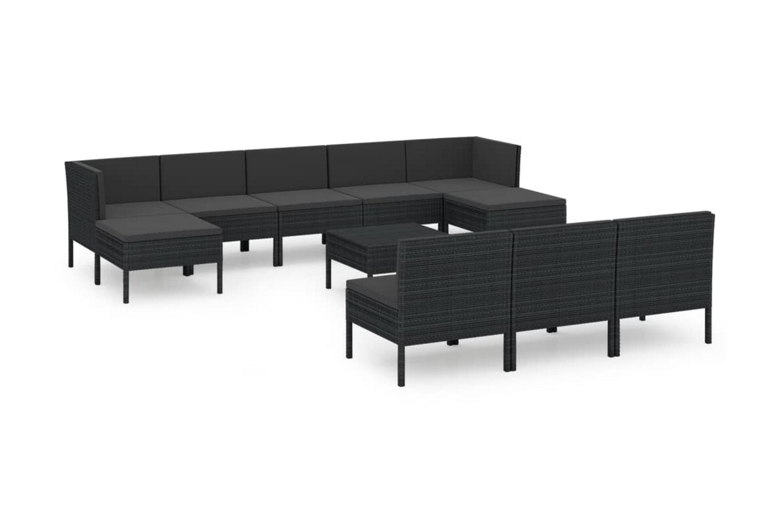 Be Basic Loungegrupp Utomhus för trädgården med dynor 11 delar ...