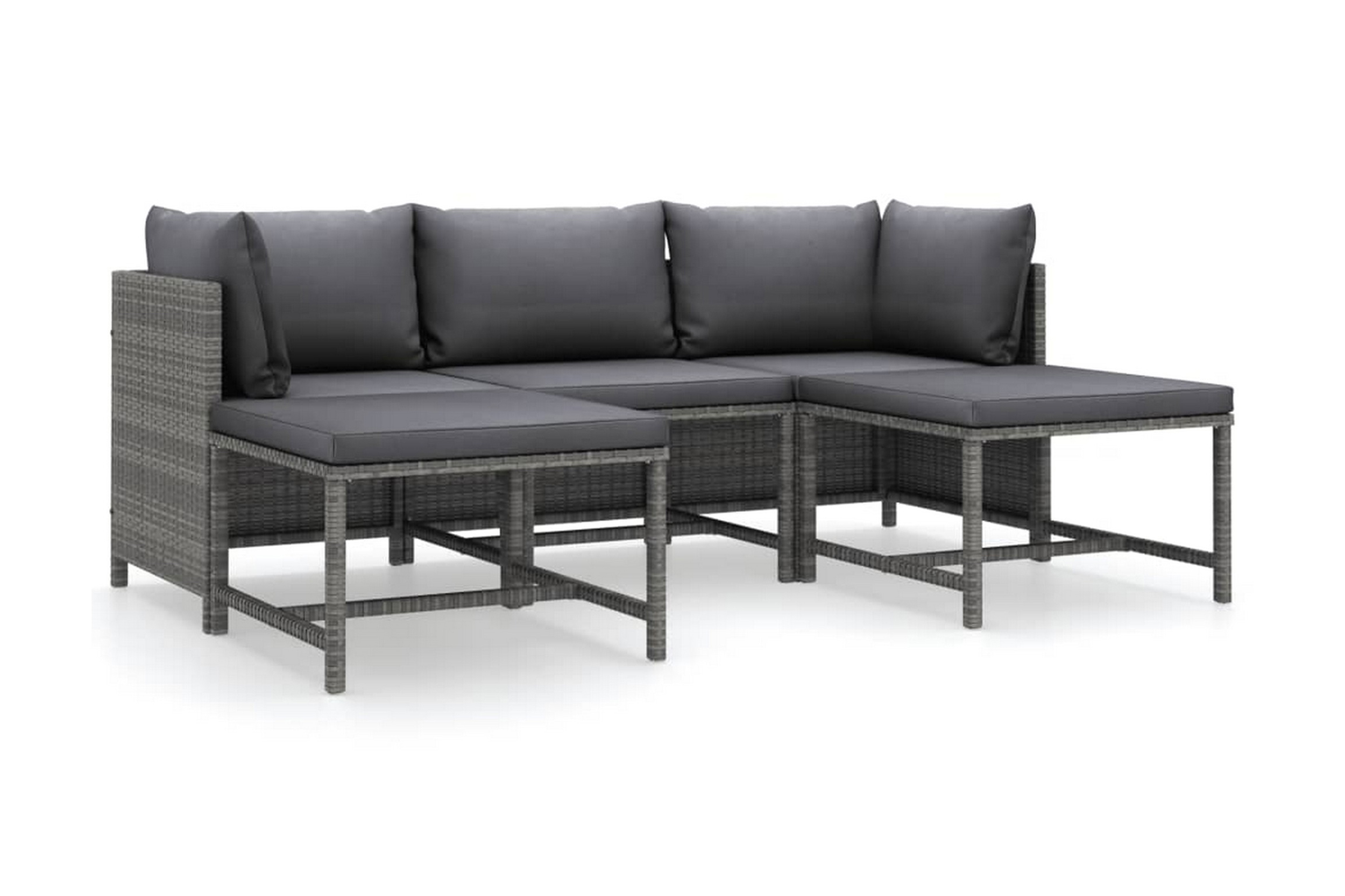 Be Basic Loungegrupp Utomhus för trädgården med dynor 5 delar ...