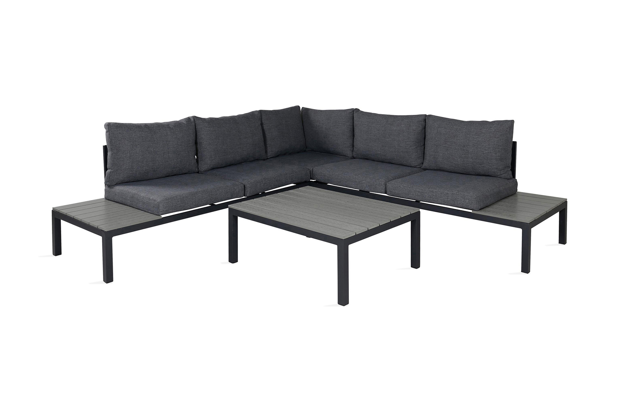 Venture Home Odense Loungegrupp Utomhus med Dynor Svart - Utemöbler ...