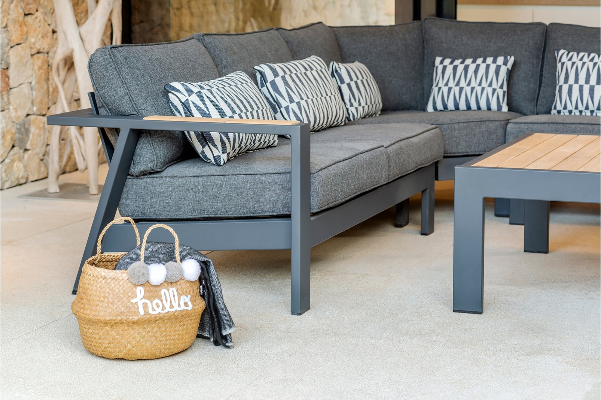 Lifestyle Garden Palau Loungegrupp Utomhus 6-sits Trä/Grå - Trädgård ...