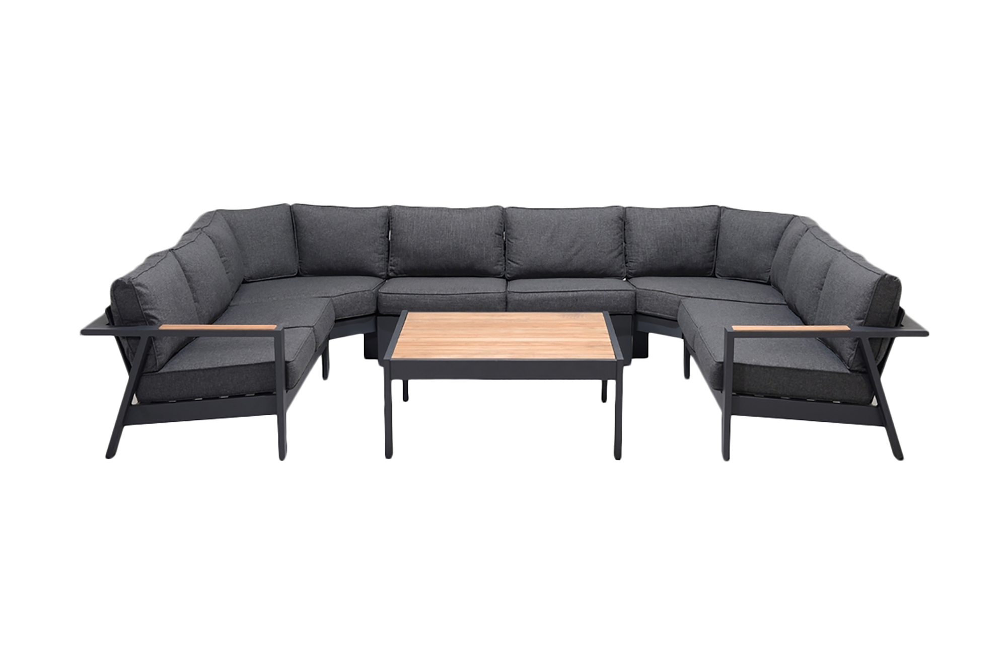 Lifestyle Garden Palau Loungegrupp Utomhus 8-sits Trä/Grå - Trädgård ...