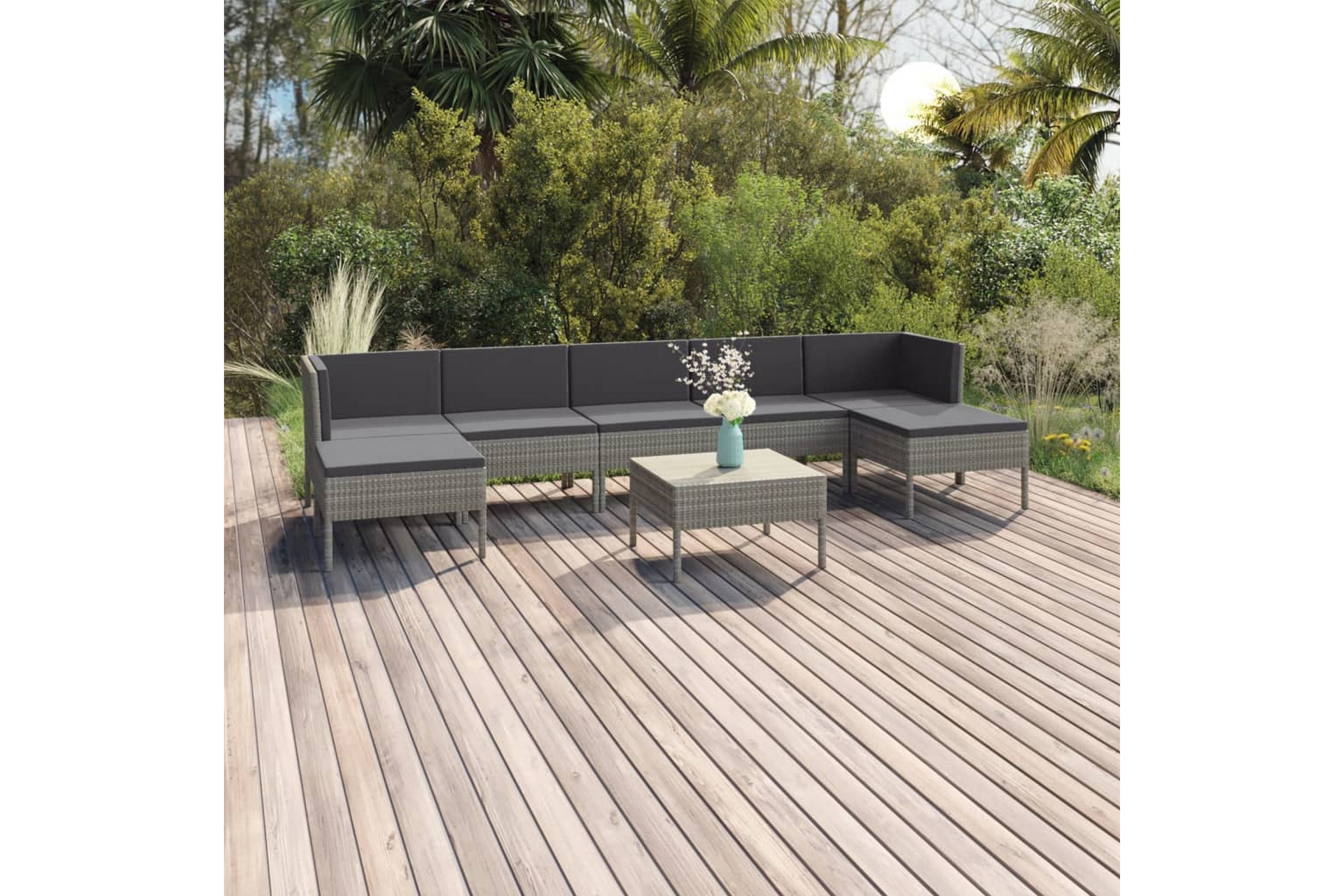 Be Basic Soffgrupp Utomhus för trädgården med dynor 8 delar ...