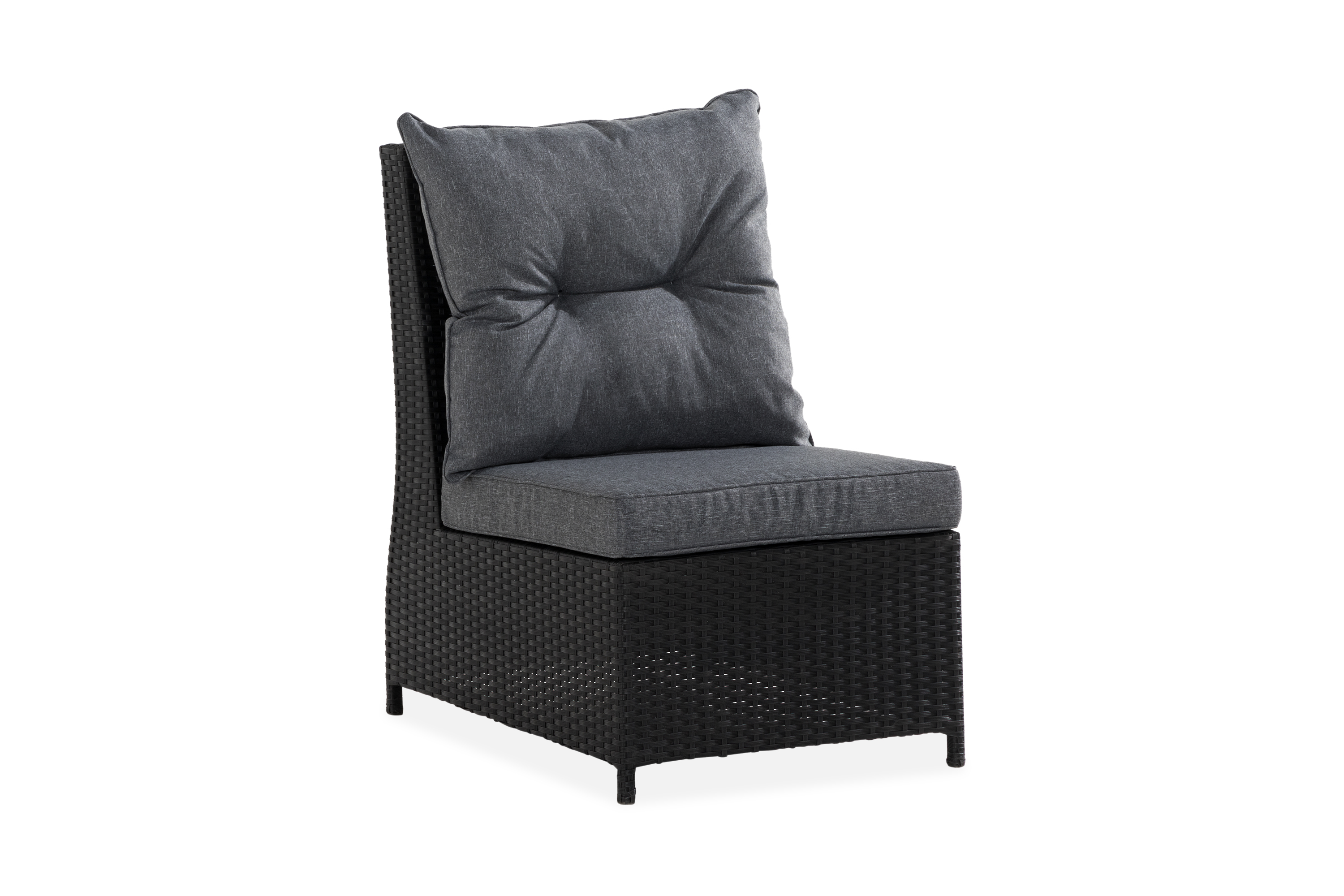 Comfort Garden James Mittmodul utomhus i konstrotting Svart / Grå dynor ...