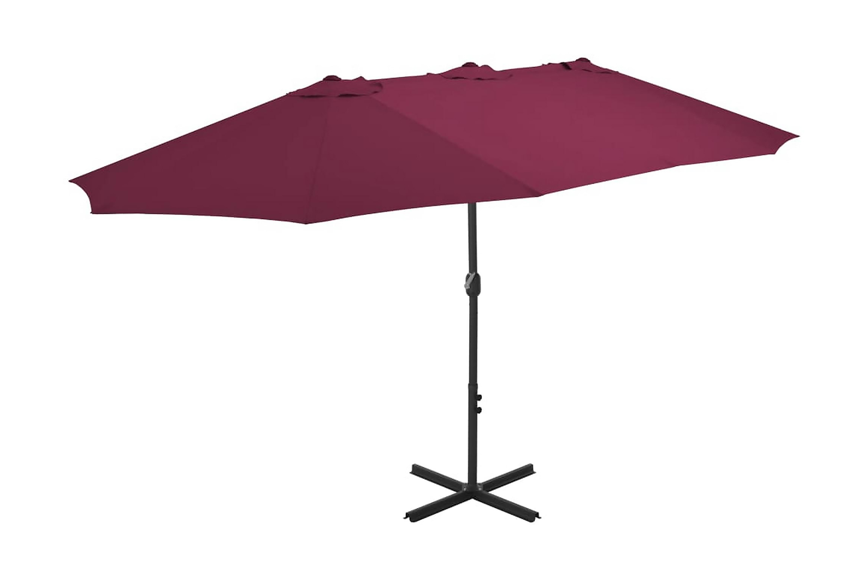 Be Basic Trädgårdsparasoll med aluminiumstång 460x270 cm vinröd Röd ...