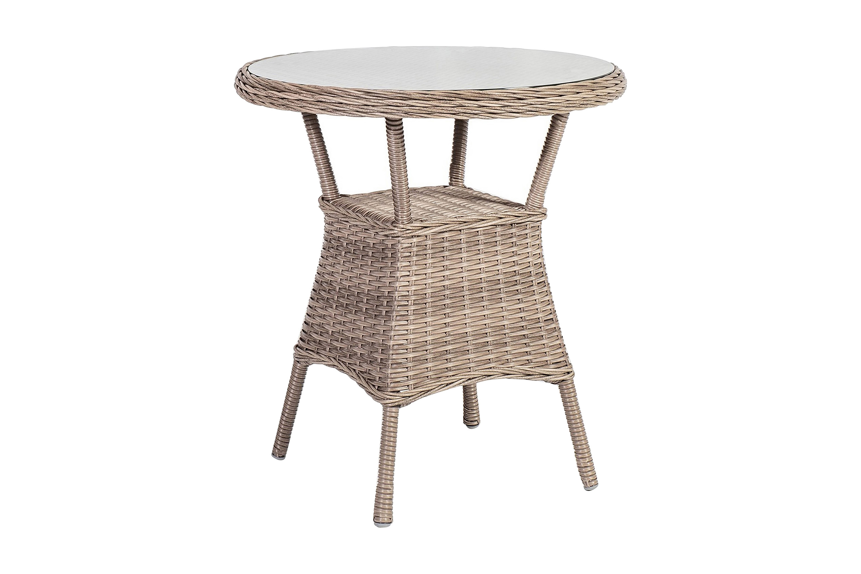 Toscana Runt Cafébord och Bistrobord Utomhus 65 cm Glas Konstrotting ...