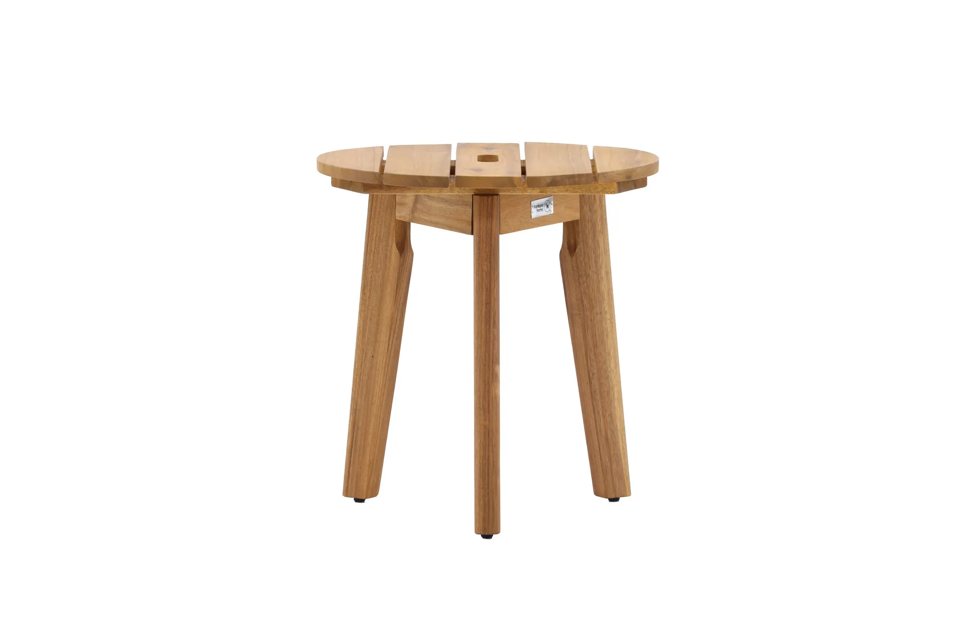 Venture Home Chania Runt Litet Sidobord och Utebord 40 cm Trä Brun ...