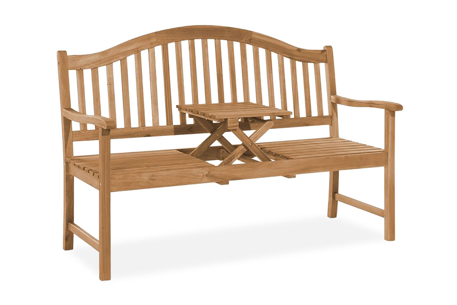 Hilo Trädgårdsbänk 150 cm Trä/Natur - Utemöbler - Trademax