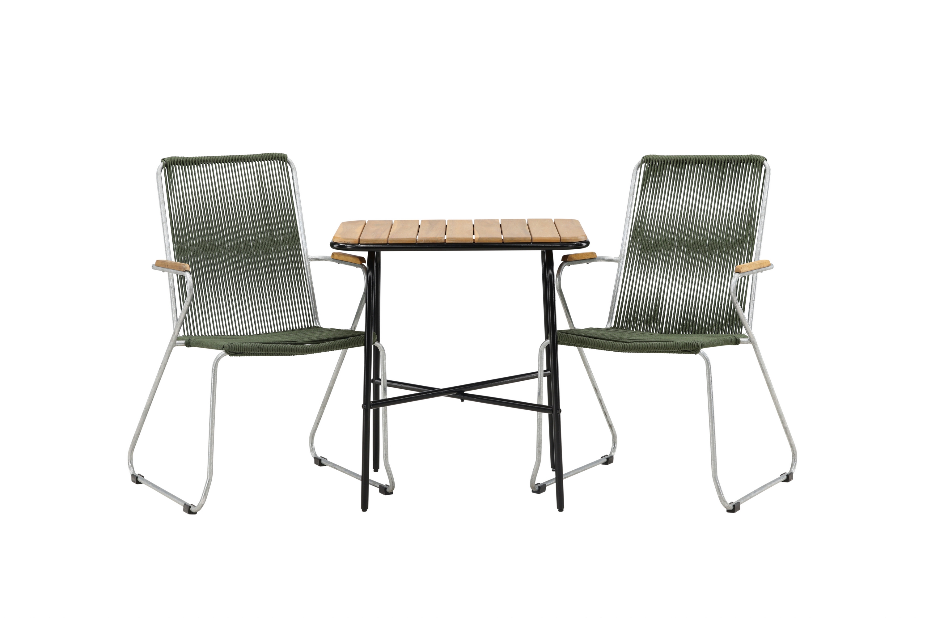 Venture Home Holmbeck Caféset 70 cm + 2 st Bois Karmstolar Grön/Brun ...