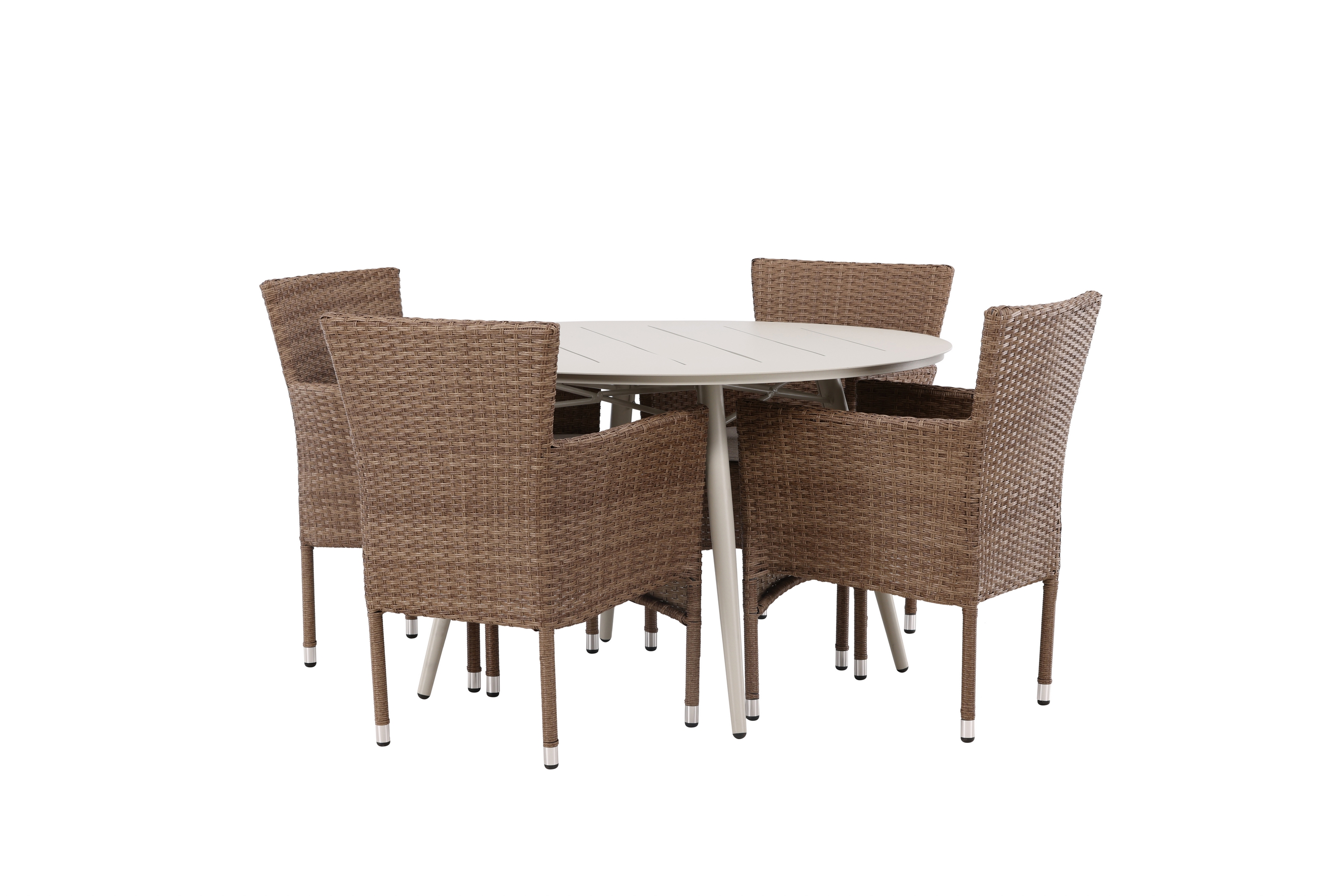 Venture Home Lina Matgrupp Utomhus Rund 120 cm + 4 st Malina Karmstolar ...