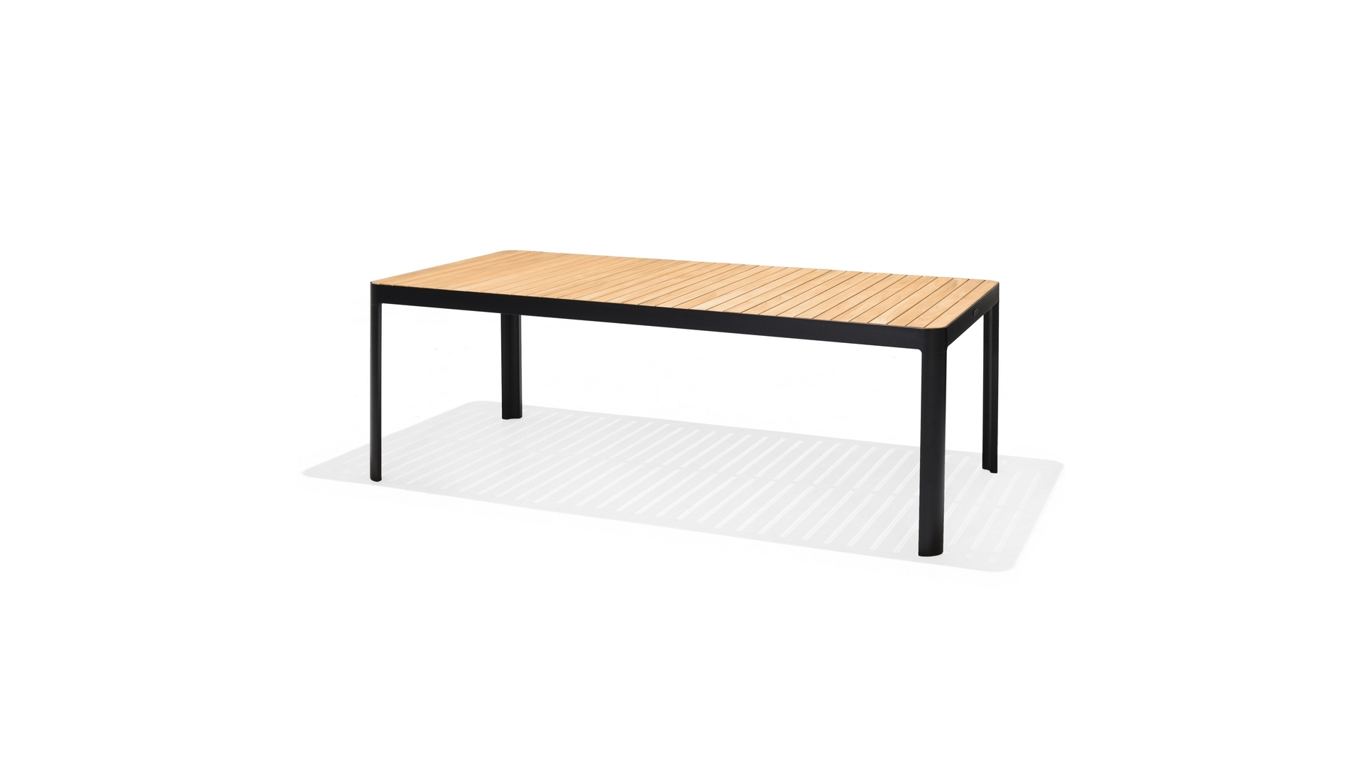 PORTALS Matbord 209 cm Svart/Trä + 5 Stolar + Bänk - Utemöbler ...