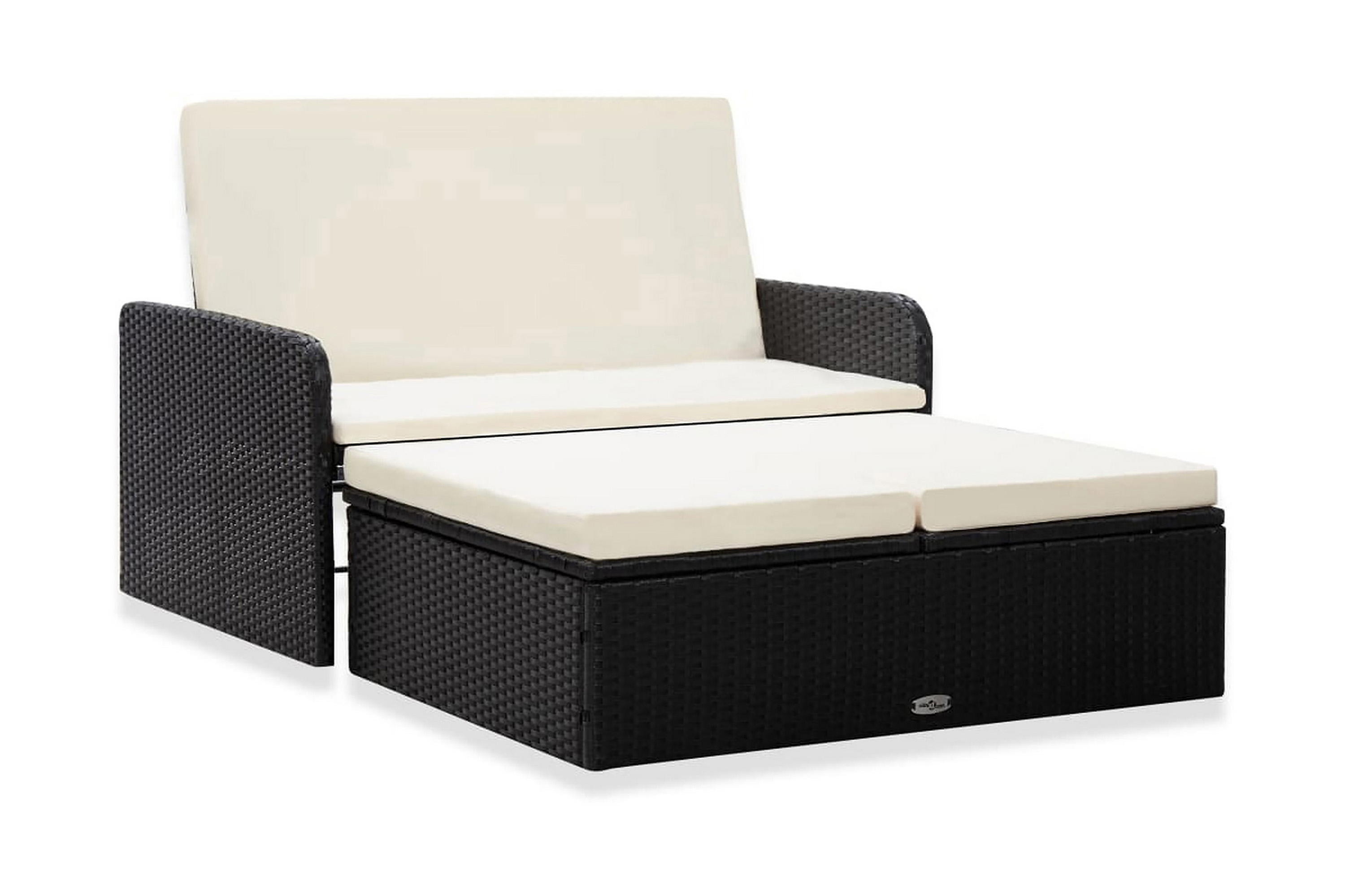 Loungegrupp Utomhus för trädgården med dynor 2 delar konstrotting sv ...