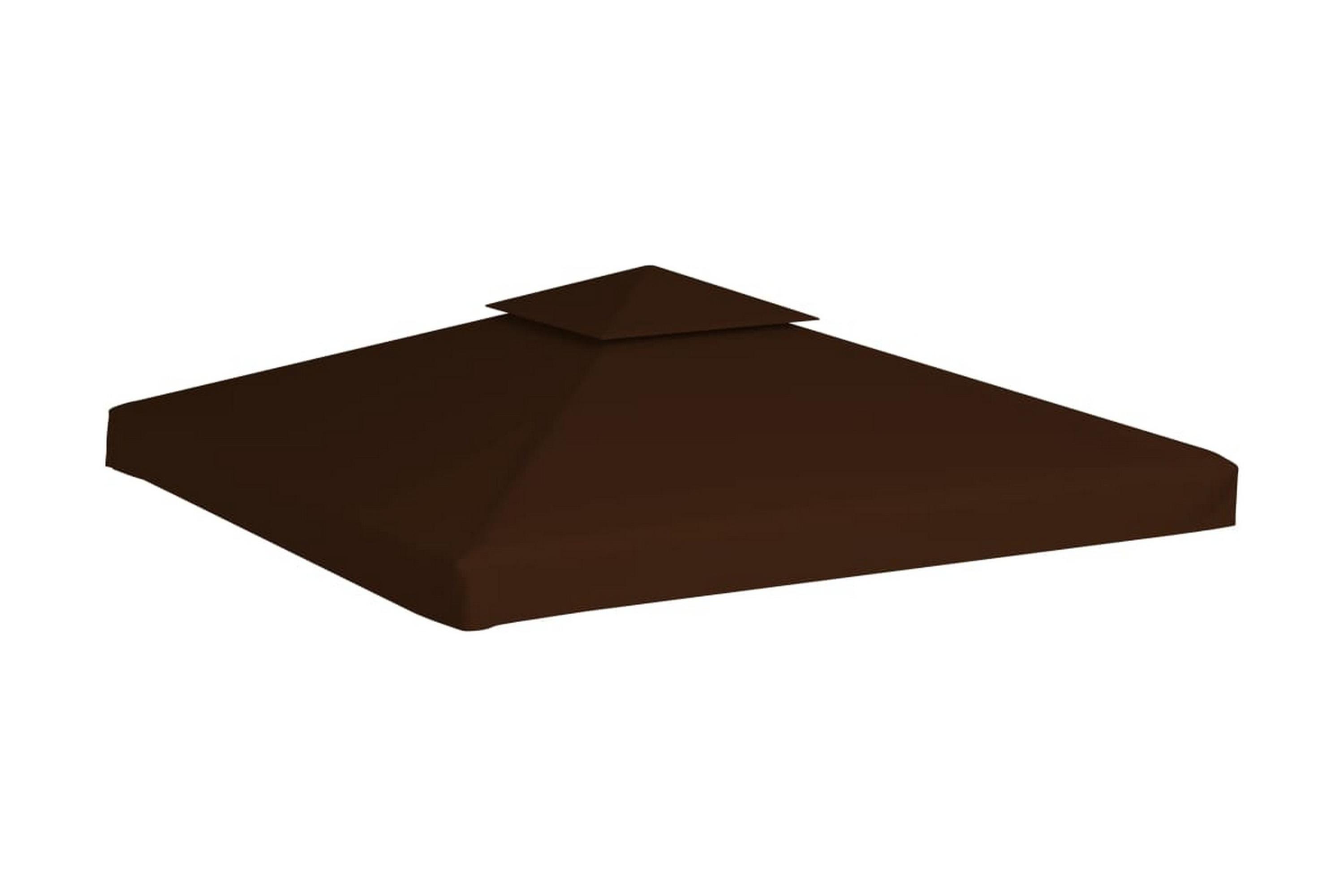 Paviljongtak med ventilering 310 g/m² 3x3 m brun - Utemöbler - Furniturebox