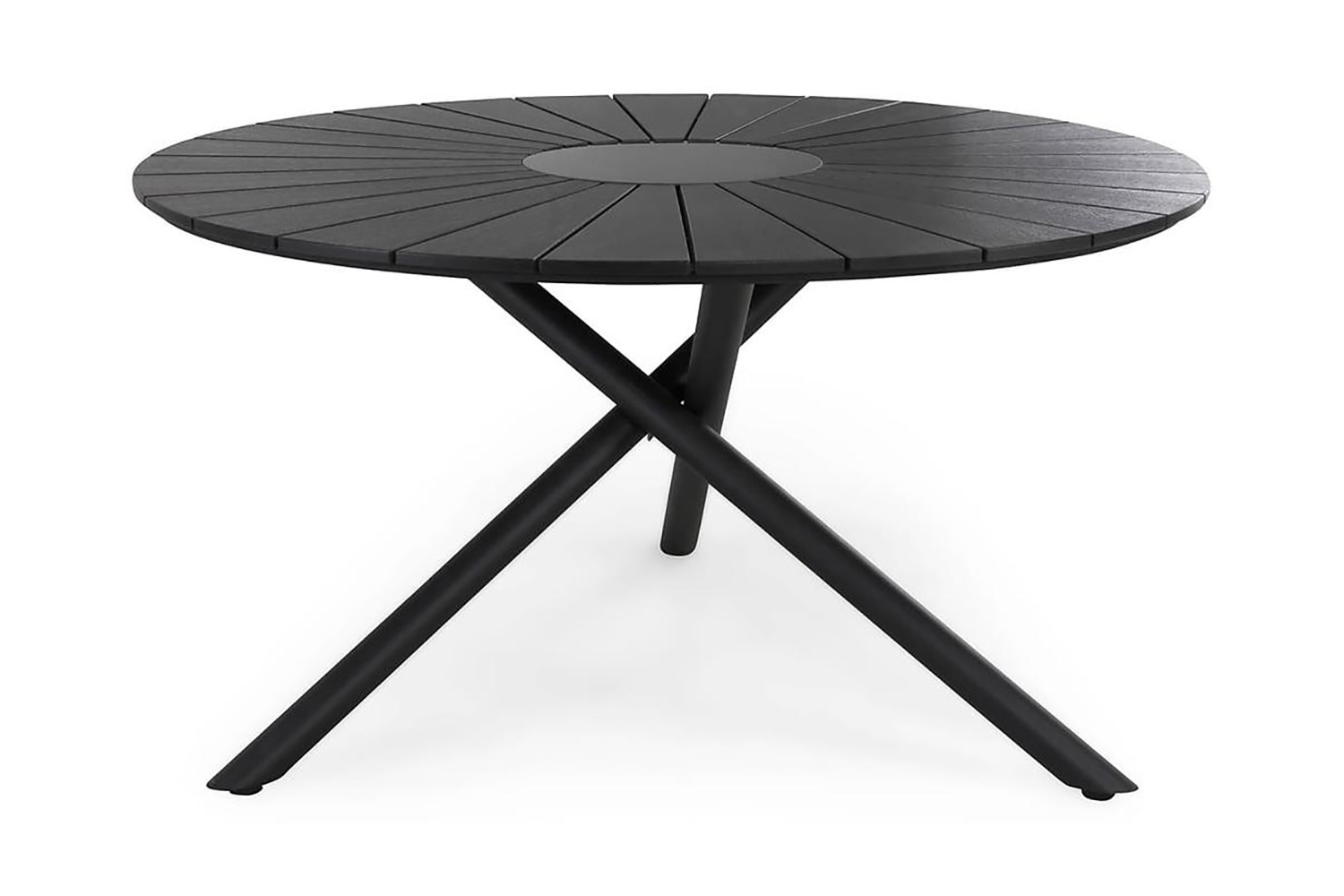 FINNHAMN Matbord Utomhus 140 Runt Svart - Utemöbler - Furniturebox