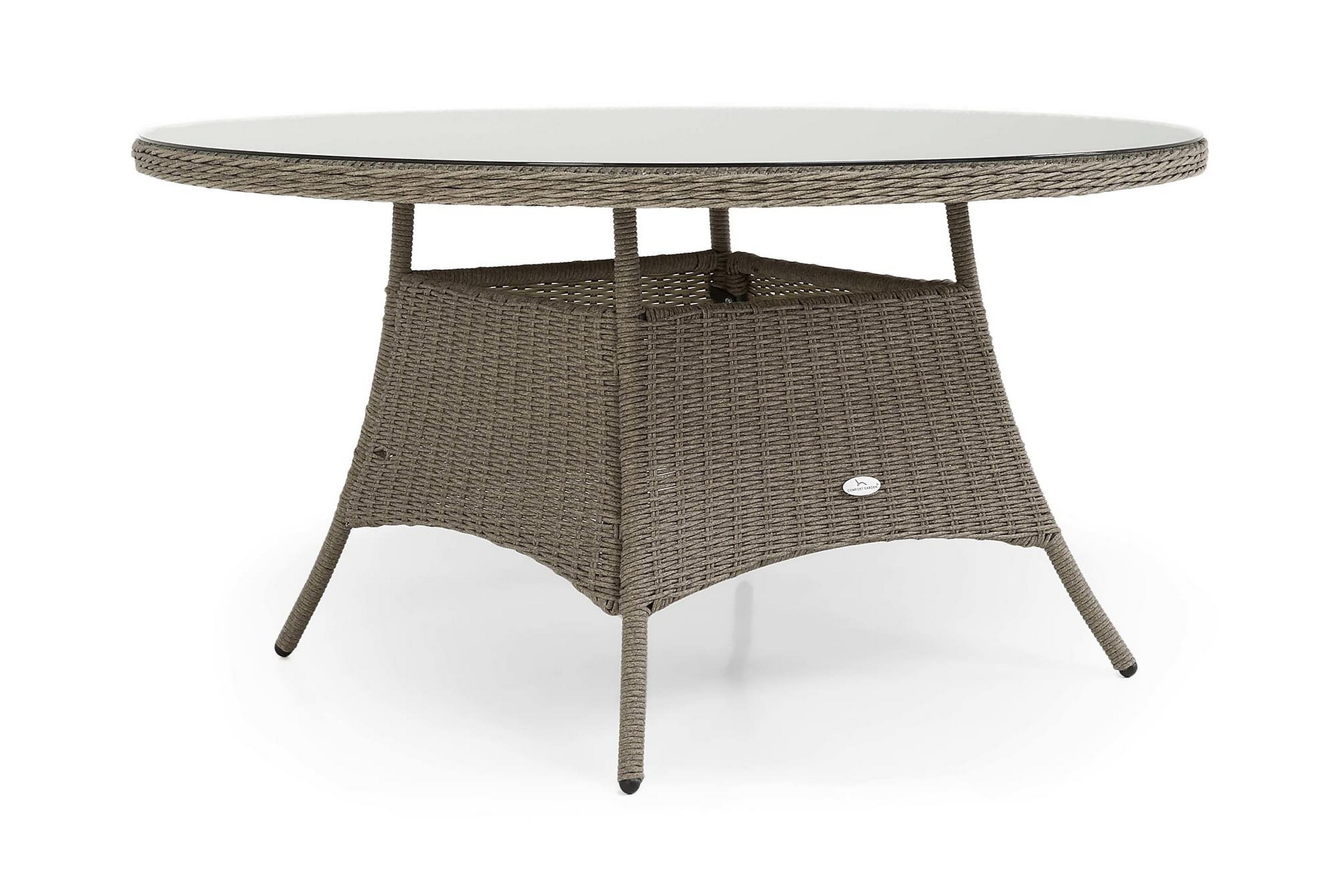 MARCUS Matbord Utomhus 140 cm Runt Grå - Utemöbler - Furniturebox