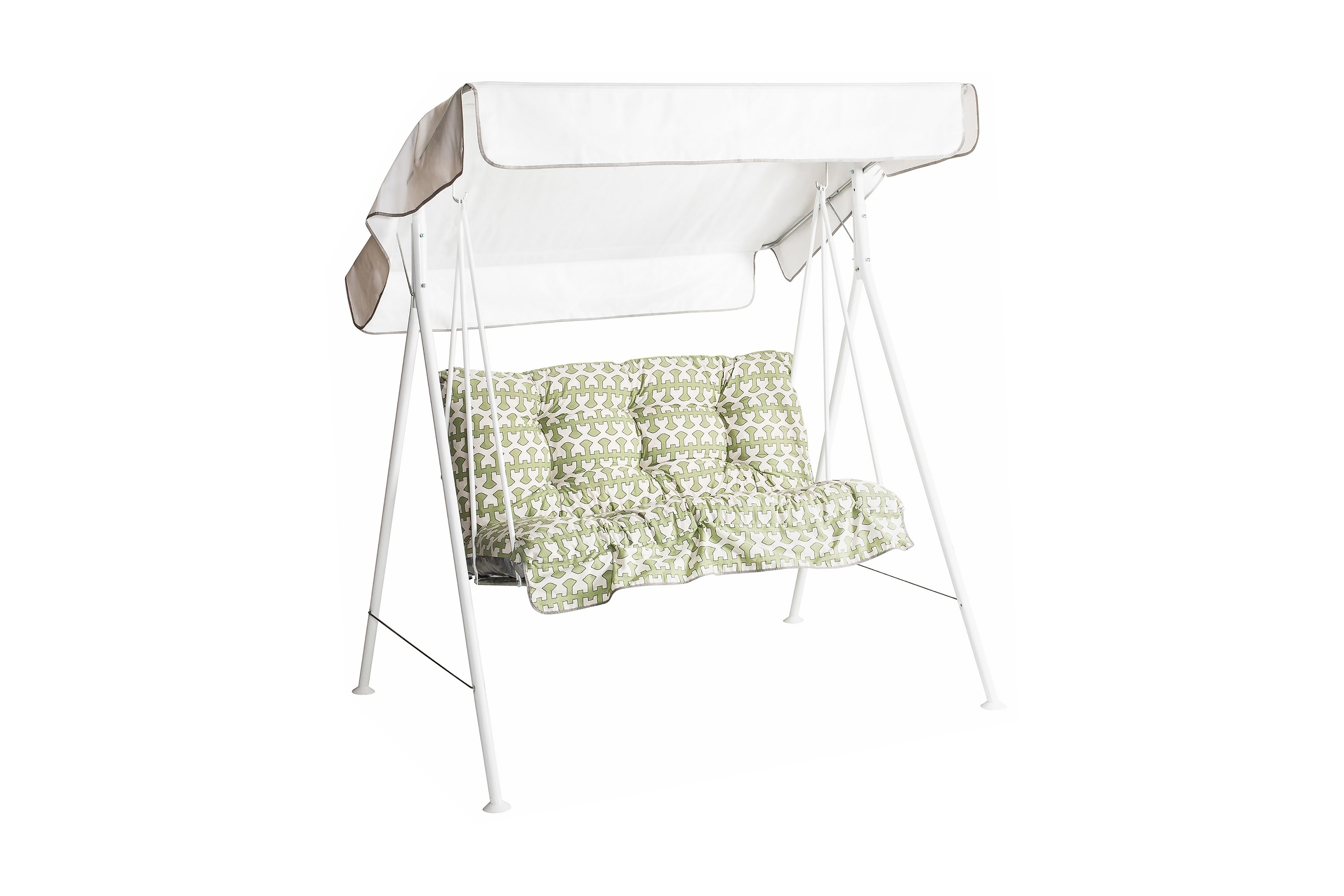 DUETTO 45B 2-sits Hammock Vit/Beige/Grön - Utemöbler - Furniturebox